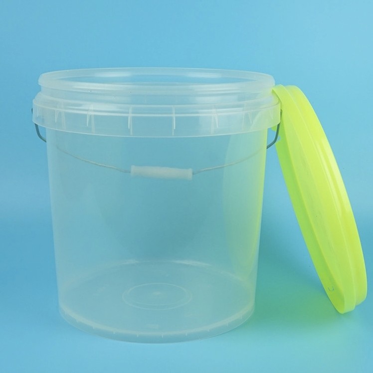 Corrosion Resistance 5 Gallon Clear Plastic Pail Bucket Containers ...
